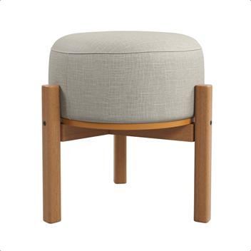 Puff Decorativo Multifuncional Com Mesa Pill no Linho Cru - Minha Loja ...