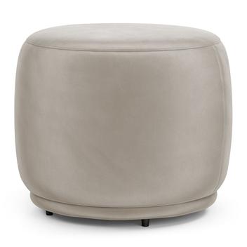 Puff Decorativo Orgânico Living Molly Redondo Veludo Bege - Desk Design ...