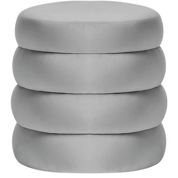 Puff Decorativo Orgânico Sala de Estar Lavínia Linho - Amarena Móveis ...