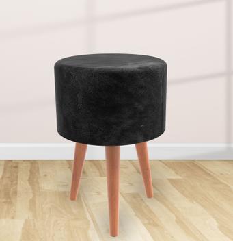 Puff Decorativo Redondo Em Veludo Para Sala Quarto Loja Estilo Retrô ...