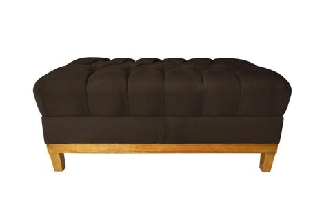 Puff Decorativo Retrô HELENA Capitonê SUEDE 1 Metro HOUSE MÓVEIS - Puff ...