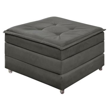 Puff Dobrável Vira Cama Sala / Quarto Cinza - Mini Me Artigos - Puffs ...