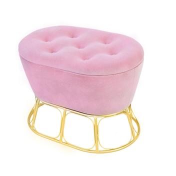 Puff em Veludo Coleção Design Sofisticado Rosa - AKZ HOME - Puffs ...
