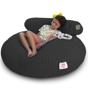 Puff G-Pouf Preto - Macio e leve/enchimento de pérolas - Good Pufes ...