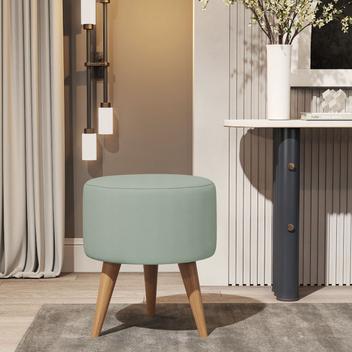 Puff Individual Redondo Pés Palito Verde Claro Aveludado - Rb Móveis ...