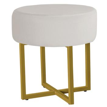 Puff Madrid Base Dourada - 44cm X 29cm - Trendy - Puffs - Magazine Luiza