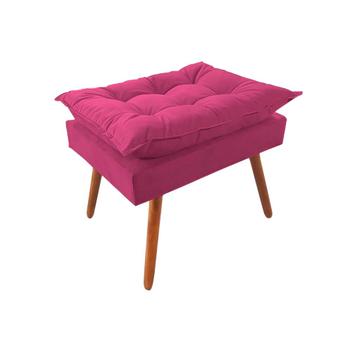 Puff Opala Premium Almofadada para Decoracao Sala de Estar Veludo Rosa ...