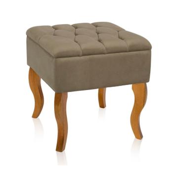 Puff para Sala de Estar em Madeira Maciça Anna - Star Móveis e Decor ...