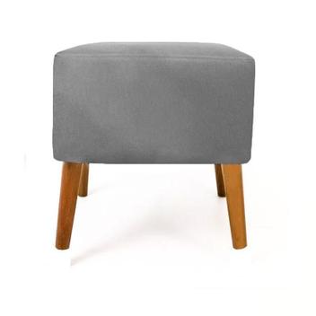 Puff Puf Quadrado Marrocos Pés Palito Suede Cinza - Decore.Com - Puffs ...