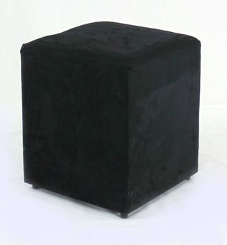 Puff quadrado Suede Preto - Abeflex - Puffs - Magazine Luiza