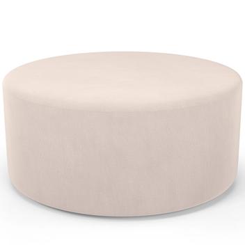 Puff Redondo Orgânico para Living 90cm Lola W01 Suede Bege - Lyam Decor - Puffs - Magazine Luiza
