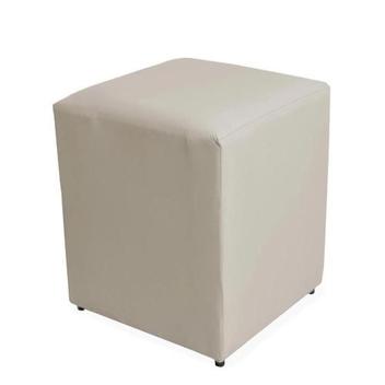Puff simples quadrado 1 lugar- 35x35cm -creme material sintético - NS ...