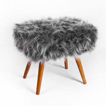 Puff Viena Pelúcia Cinza 50 Cm De Altura Para Sala Quarto - Decore.Com ...