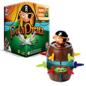 Pula Pirata Brinquedo Barril Pirata Jogo Mesa Infantil Estrela ...