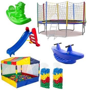 Pula Pula Cama Elástica Grande 3,05 + Piscina de Bolinha 1,50m + 1000 ...