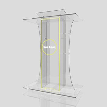 Púlpito Resistente 8mm Bonito Igreja Empresarial Eventos com Gravação ...
