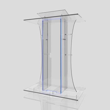 Púlpito Resistente 8mm Bonito Igreja Empresarial Eventos com Gravação ...