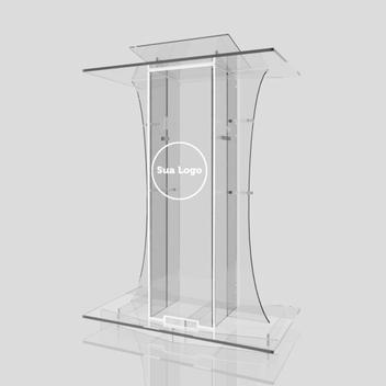 Púlpito Resistente 8mm Bonito Igreja Empresarial Eventos com Gravação ...