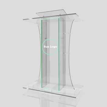 Púlpito Resistente 8mm Bonito Igreja Empresarial Eventos com Gravação ...