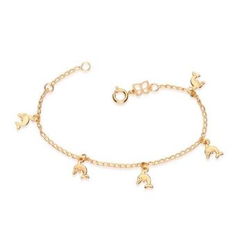 Pulseira banhado ouro 3x 24k 18k e 22k feminina com pingentes berloques ...