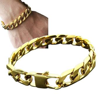 Pulseira De Aço Masculina Grumet 12 Mm Banhada A Ouro 18K - Pjk store ...