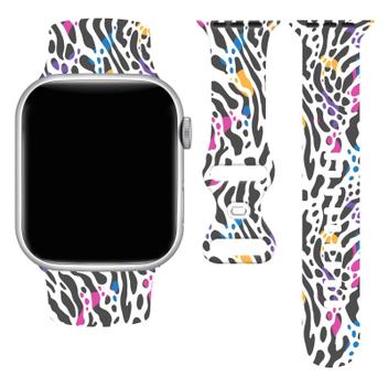 Pulseira de Relógio Silicone Zebra/Leopardo - 38/40/41mm - Pulseira de ...