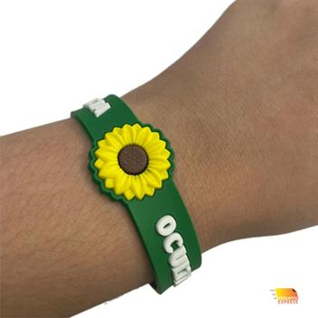 Pulseira de Silicone Girassol Deficiência Oculta Ajustável - Etiquetas ...