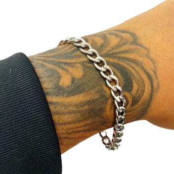 Pulseira Grumet 6mm Masculino Aço Cirurgico Legitimo Prata - Azmar ...