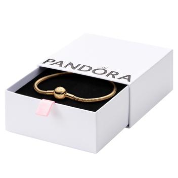 Pulseira Pandora Moments Snake Chain dourada para mulheres de 7,9 ...