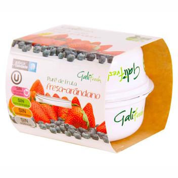 Purê Fruta Morango e Mirtilo Pack 200g 100% Natural Galifresh - Papinha ...