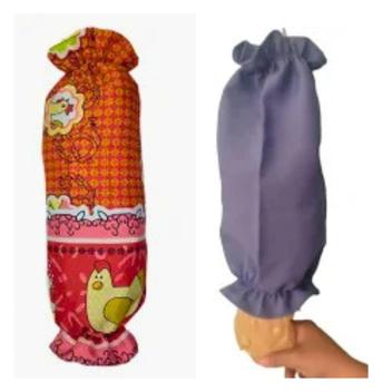 Puxa Saco Tecido Estampas Sortidas Organizador De Sacolinhas kit 6 und ...