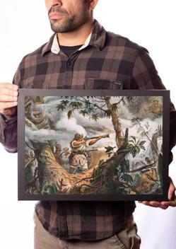 Quadro Arte Bandeirantes Combatendo Indios Botocudos - Fanarte - Quadro ...