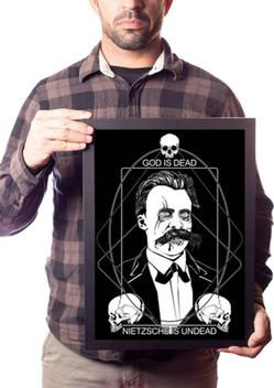 Quadro Arte Friedrich Nietzsche Místico Ocultismo - Fanarte - Quadro ...