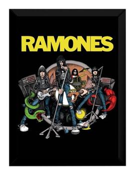 Quadro Banda Ramones Punk Rock Arte Poster Moldurado - Fanarte - Pôster ...