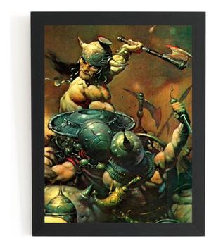 Quadro Batalha Viking Hq Arte De Frank Frazetta - Fanarte - Quadro ...