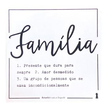 Quadro Box Familia Significado 25X25cm - Amanhã te conto um segredo ...