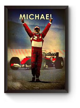 Quadro Car Legends F1 Michael Schumacher Poster Moldurado - Fanarte ...