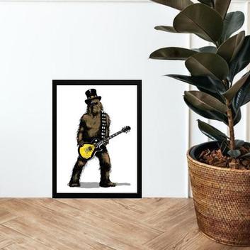 Quadro Chewbacca Rock 24X18Cm - Quadros On-Line - Quadro Decorativo ...