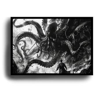 Quadro Cthulhu, personagem de HP Lovecraft com Moldura E Acetato ...