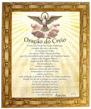Quadro Da Oração do Creio, Mod. 01, Tam. 30x25cm. Angelus - Quadro ...