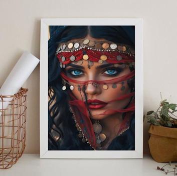Quadro Decorativo Cigana - Olhar 24X18Cm - Quadros On-Line - Quadro ...