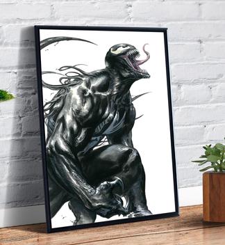 Quadro Decorativo Desenho Venom Boca Aberta - Tribos - Quadro ...