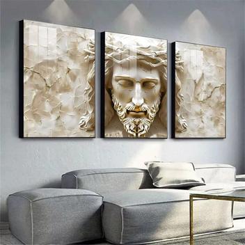 Quadro Decorativo Jesus Cristo Moderno Abstrato Sala Quarto - CP ...