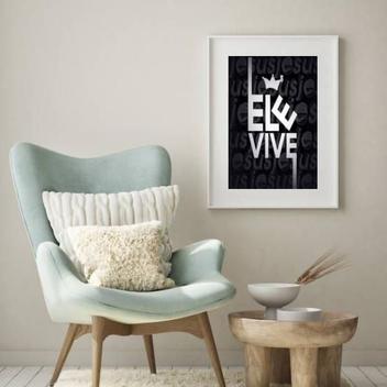 Quadro Decorativo Jesus Ele Vive - 60X48Cm - Quadros On-Line - Quadro ...