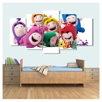 Quadro Decorativo Oddbods x 130x63 em tecido - Wall Frame - Quadro ...