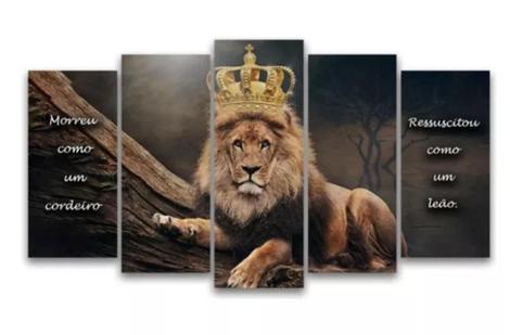 Quadro Decorativo Painel Leao Da Tribo" - iron tech - Quadro Decorativo ...