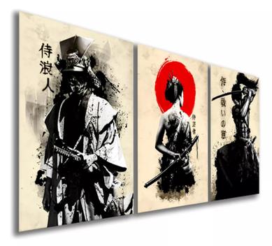 Quadro Decorativo Painel Mosaico Japonês Samurai" - Iron Tech - Quadro ...