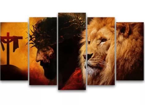 Quadro Decorativo Painel O Rei E O Leão" - iron tech - Quadro ...