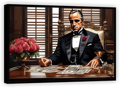 Quadro Decorativo Poderoso Chefão Filmes Tela Canvas Premium - Vital ...