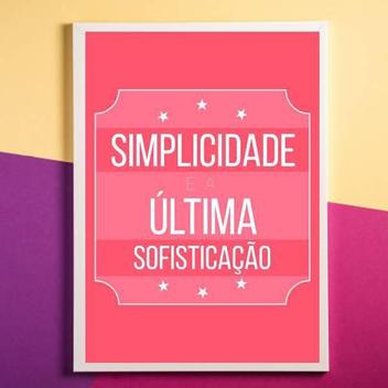 Quadro Decorativo Simplicidade Sofisticação 34x23Cm - Quadros On-Line ...